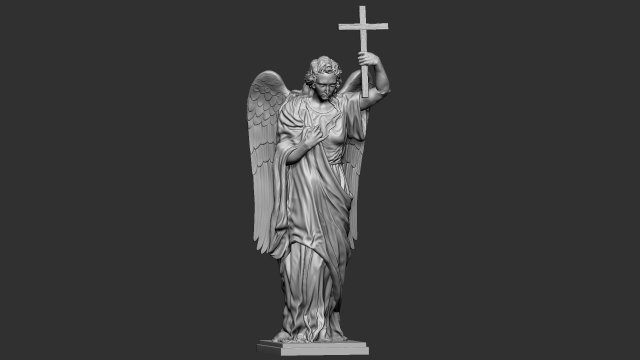 Angel statue 01 3D Print Model in Figurines 3DExport