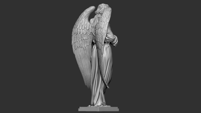 Angel statue 04 3D Print Model in Architecture 3DExport
