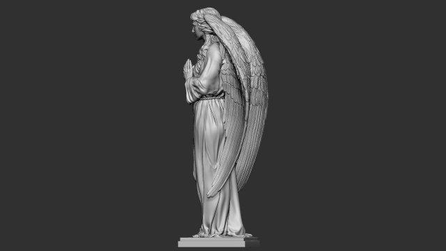 Angel statue 04 3D Print Model in Architecture 3DExport
