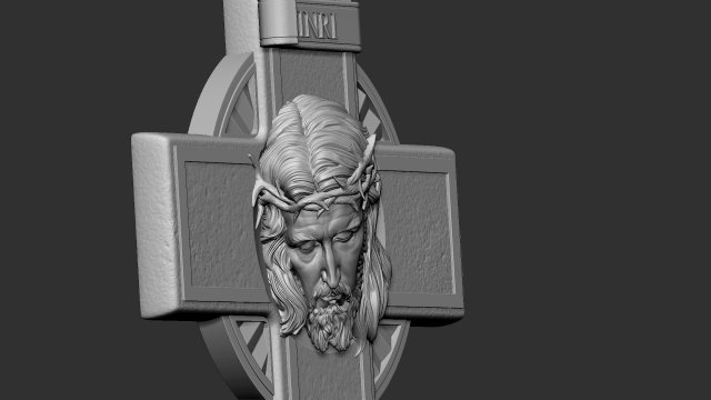 Jesus Cross 07 3D Print Model in Pendants 3DExport