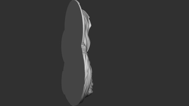 Mother Maria bas-relief 04 3D Print Model in Coins and Badges 3DExport