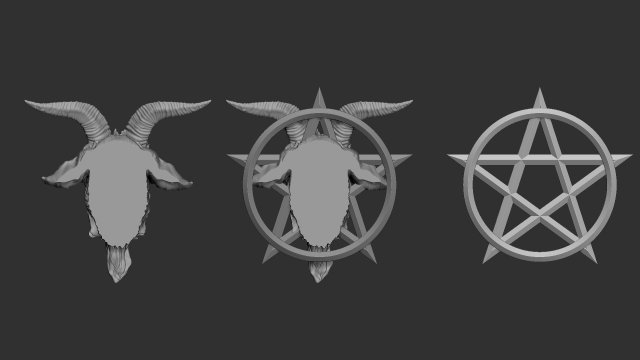 Pentagram 3D Print Model in Pendants 3DExport