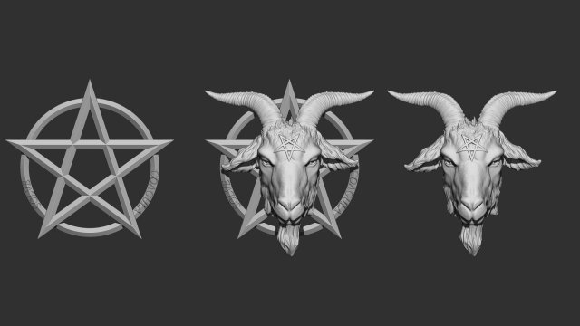 Pentagram 3D Print Model in Pendants 3DExport