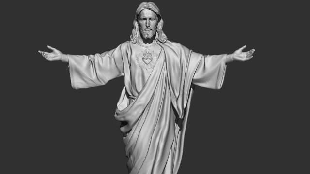 Jesus Sculpture 02 3D Print Model in Sculpture 3DExport