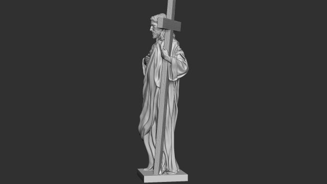 Jesus Sculpture 03 3D Print Model in Sculpture 3DExport