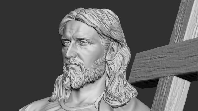 Jesus Sculpture 03 3D Print Model in Sculpture 3DExport