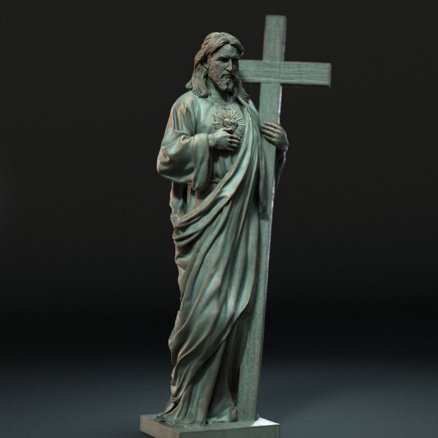 Jesus Sculpture 03 3D Print Model in Sculpture 3DExport