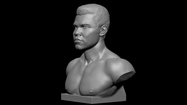Muhammad Ali 3D Print Model in Sculpture 3DExport