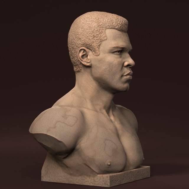 Muhammad Ali 3D Print Model in Sculpture 3DExport