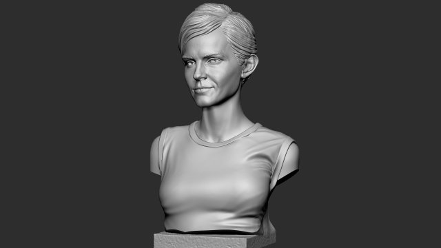 Emma Watson 3D Print Model in Sculpture 3DExport