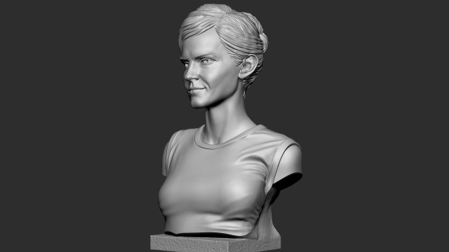 Emma Watson 3D Print Model in Sculpture 3DExport