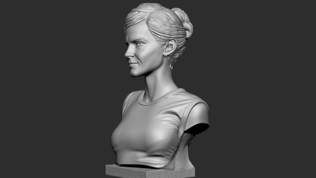 Emma Watson 3D Print Model in Sculpture 3DExport