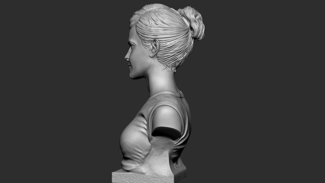 Emma Watson 3D Print Model in Sculpture 3DExport
