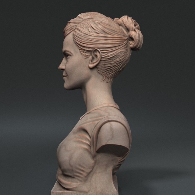Emma Watson 3D Print Model in Sculpture 3DExport