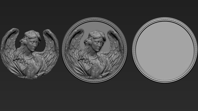 Angel Relief 03 Modèles 3D en vedette in Figurines 3DExport