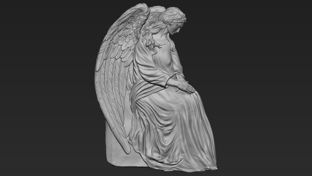 Angel relief 05 3D Print Model in Figurines 3DExport