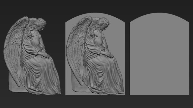 Angel relief 05 3D Print Model in Figurines 3DExport