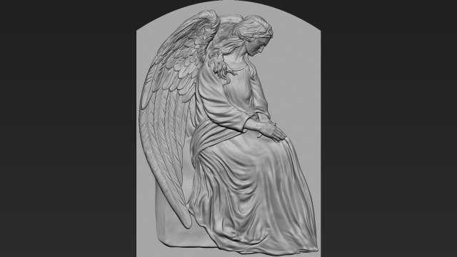 Angel relief 05 3D Print Model in Figurines 3DExport