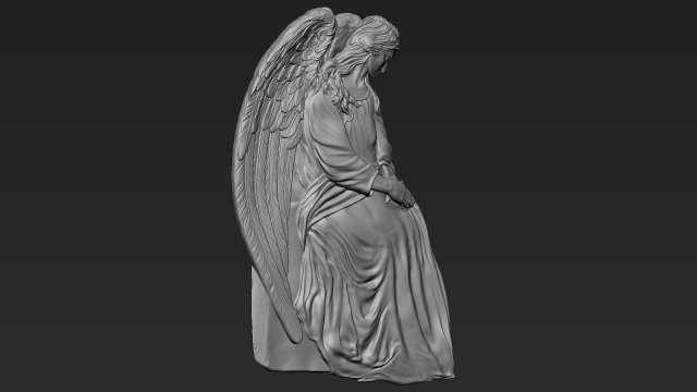 Angel relief 05 3D Print Model in Figurines 3DExport