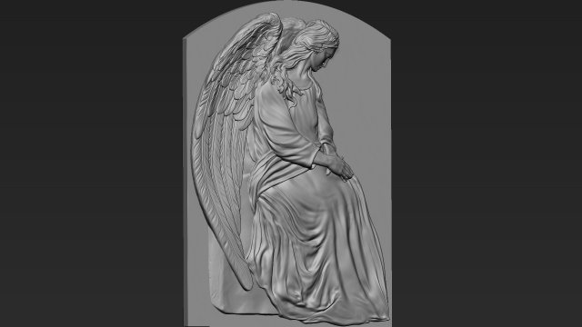 Angel relief 05 3D Print Model in Figurines 3DExport