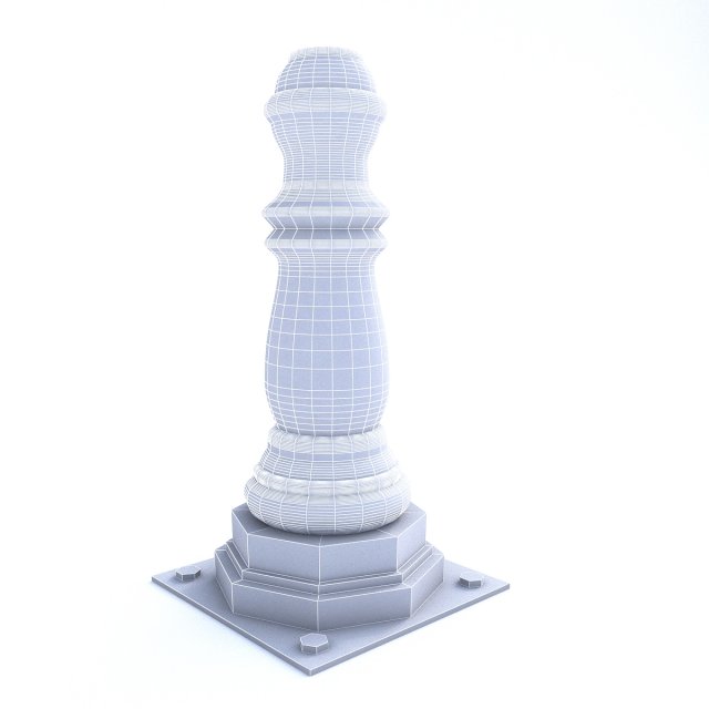 pole 3D Model in Environment 3DExport