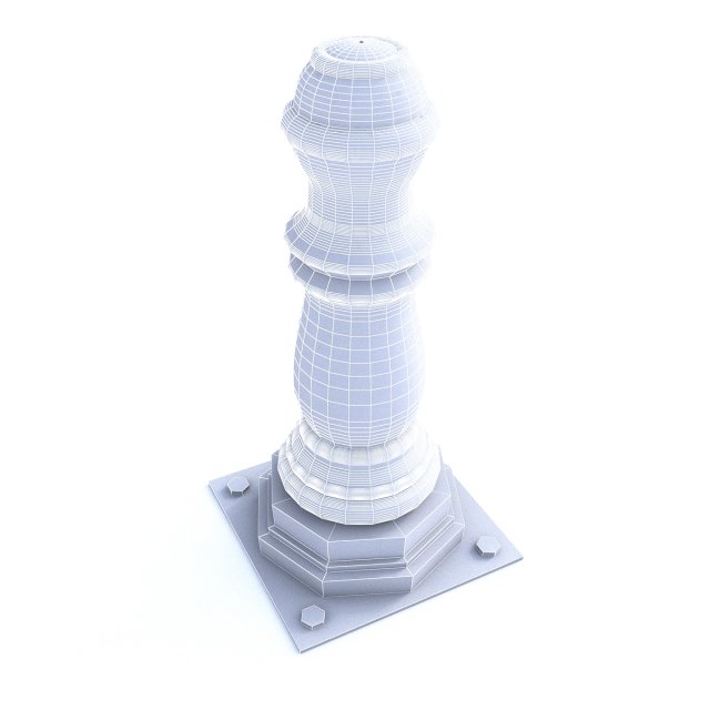 pole 3D Model in Environment 3DExport