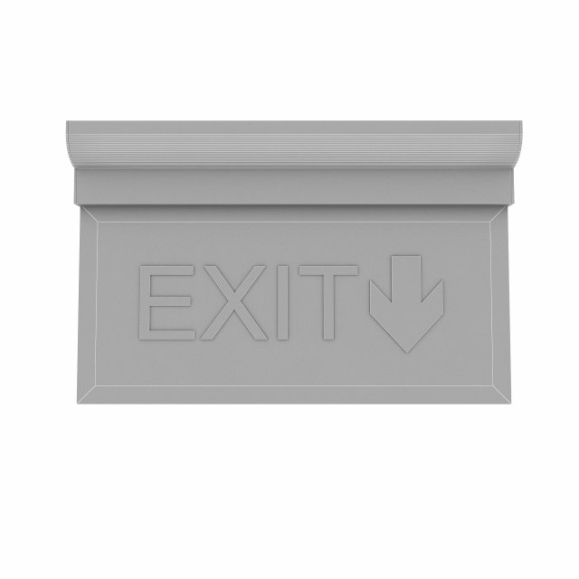 Exit sign low poly model 3D Model in Decoration 3DExport