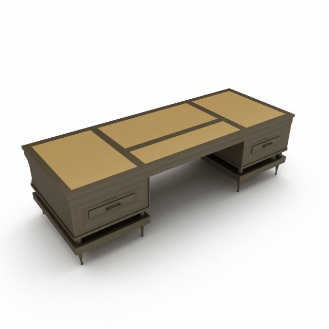 3D classic office desk 3D-Modell in Dekoration 3DExport