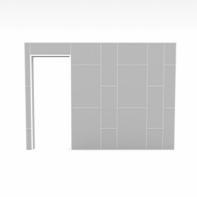 The modern office wall Low-poly 3D Model in Decoration 3DExport