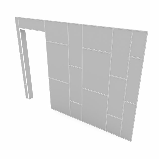 The modern office wall Low-poly 3D Model in Decoration 3DExport