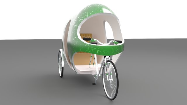 Modern Rickshaw 3D Model in Concept 3DExport
