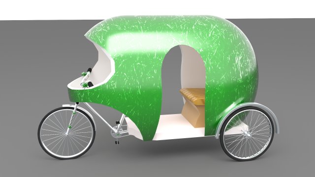 Modern Rickshaw 3D Model in Concept 3DExport