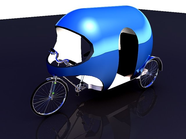 Modern Rickshaw 3D Model in Concept 3DExport