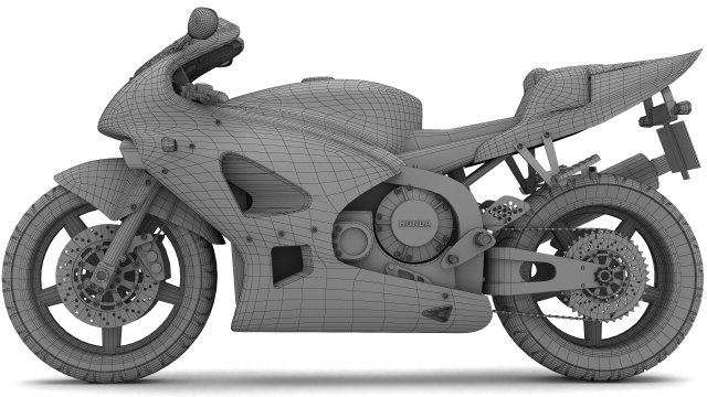 Honda CBR Motorbike 3D Model in Motorcycle 3DExport