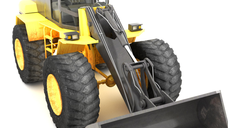 Wheel Loader 4K 3D Model in Heavy Equipment 3DExport