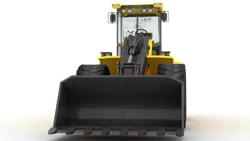 Wheel Loader 4K 3D Model in Heavy Equipment 3DExport