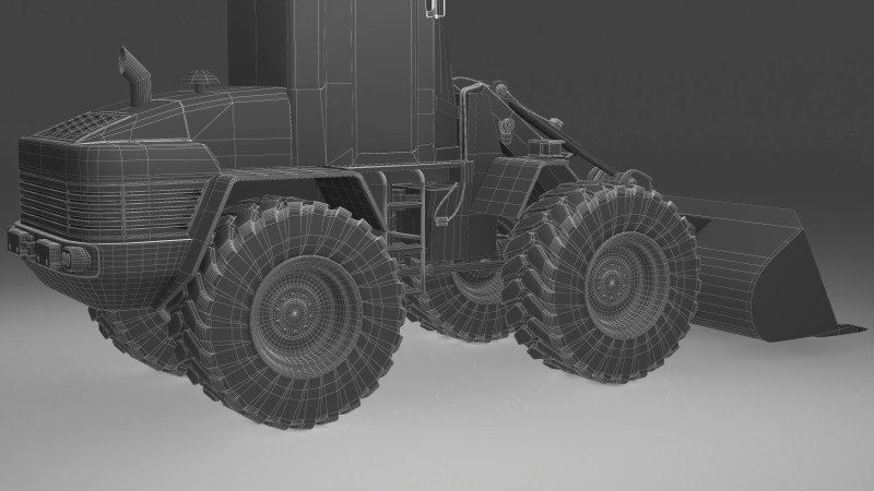 Wheel Loader 4K 3D Model in Heavy Equipment 3DExport