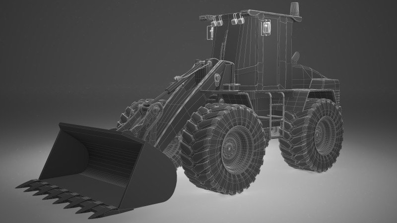 Wheel Loader 4K 3D Model in Heavy Equipment 3DExport