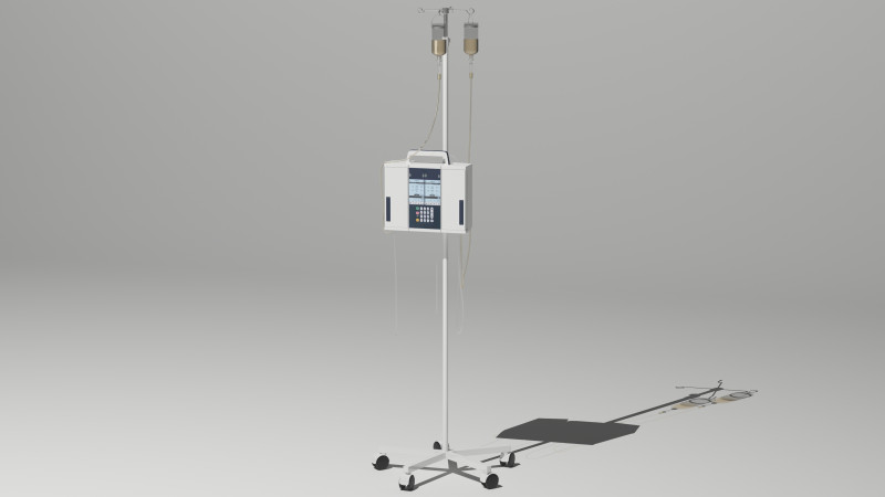 Dual Infusion Pump 4K 3D Model in Medical Equipment 3DExport