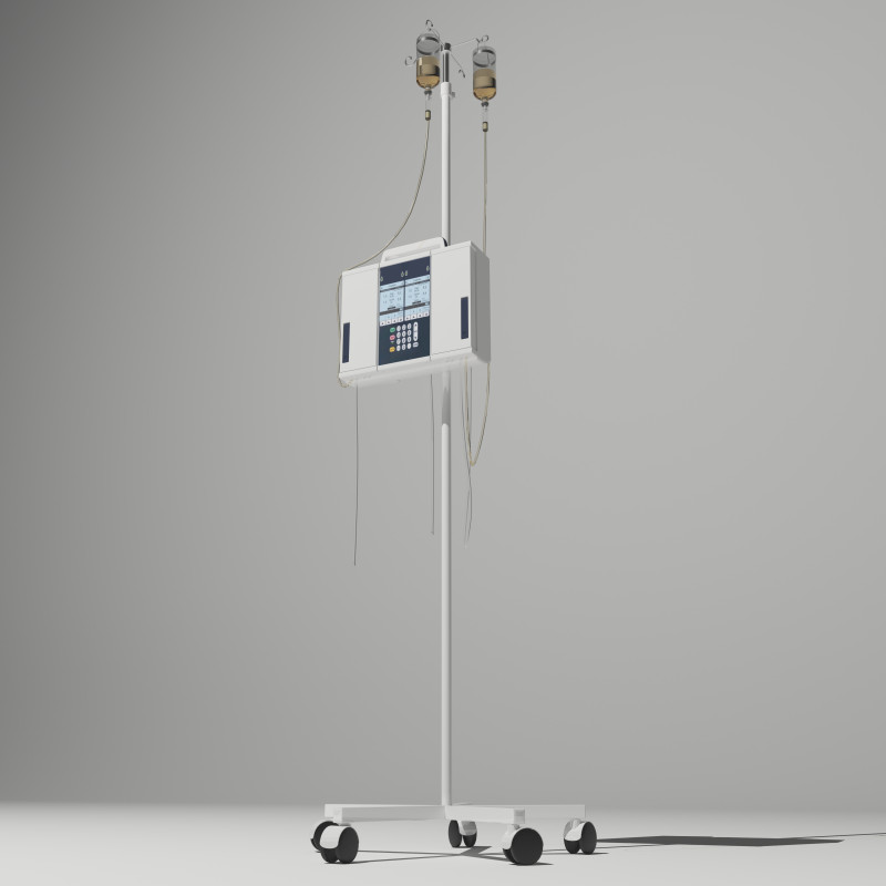Dual Infusion Pump 4K 3D Model in Medical Equipment 3DExport