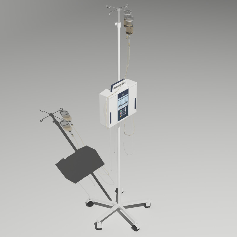 Dual Infusion Pump 4K 3D Model in Medical Equipment 3DExport