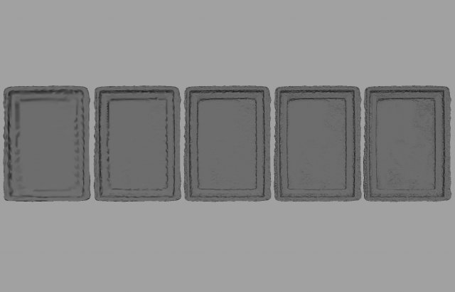 Modigliani group of paintings in row 3D Model in Decoration 3DExport