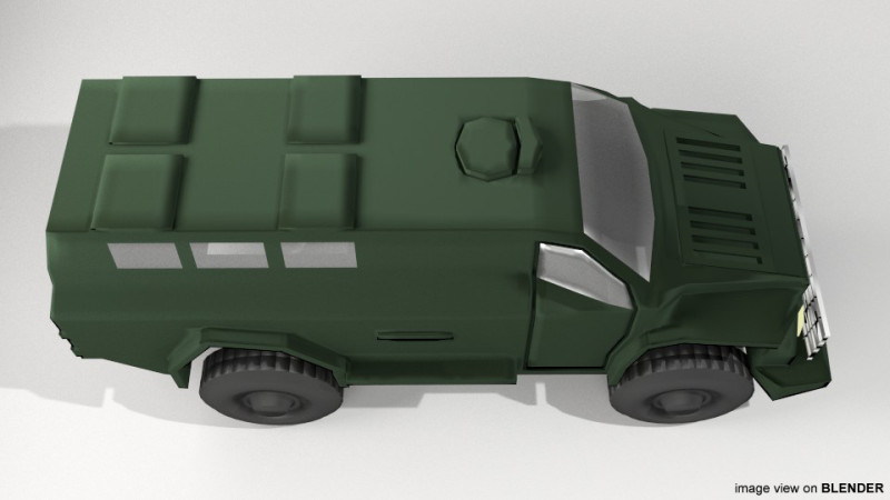 Armored Car - 1st WIN 3D Model in Transport 3DExport