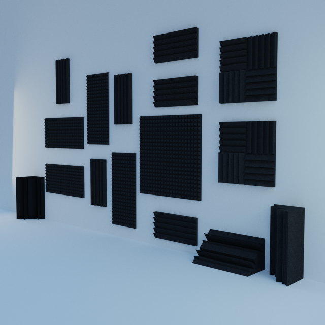acoustic panels pack Free 3D Model in Other 3DExport