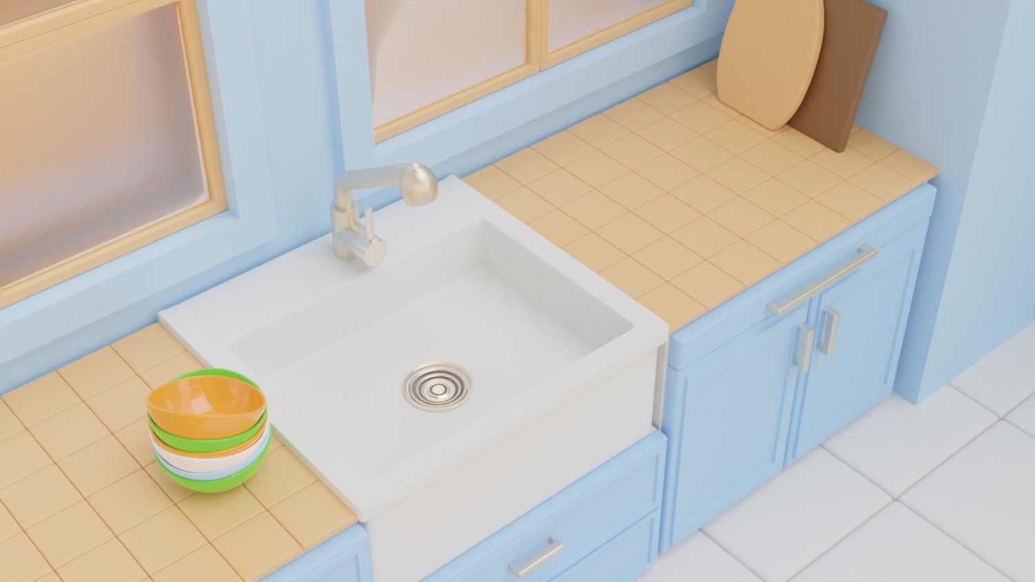 Toy kitchen with furniture 3D Model in Kitchen 3DExport