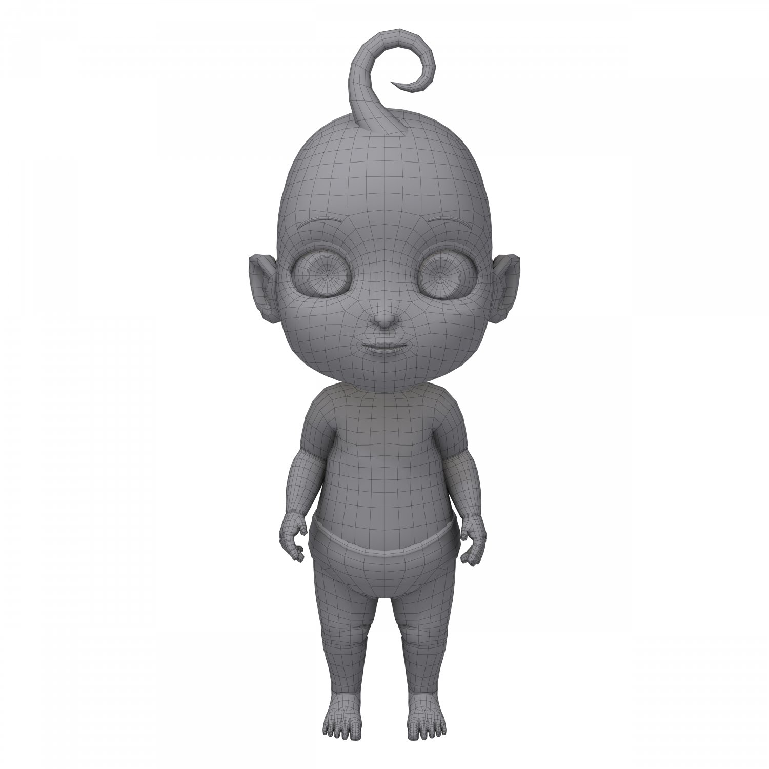 Cartoon Baby 3D Model in Child 3DExport