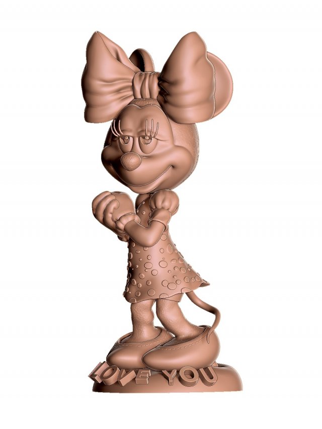 minnie mouse love 3d printable stl 3D Print Model in Animals 3DExport