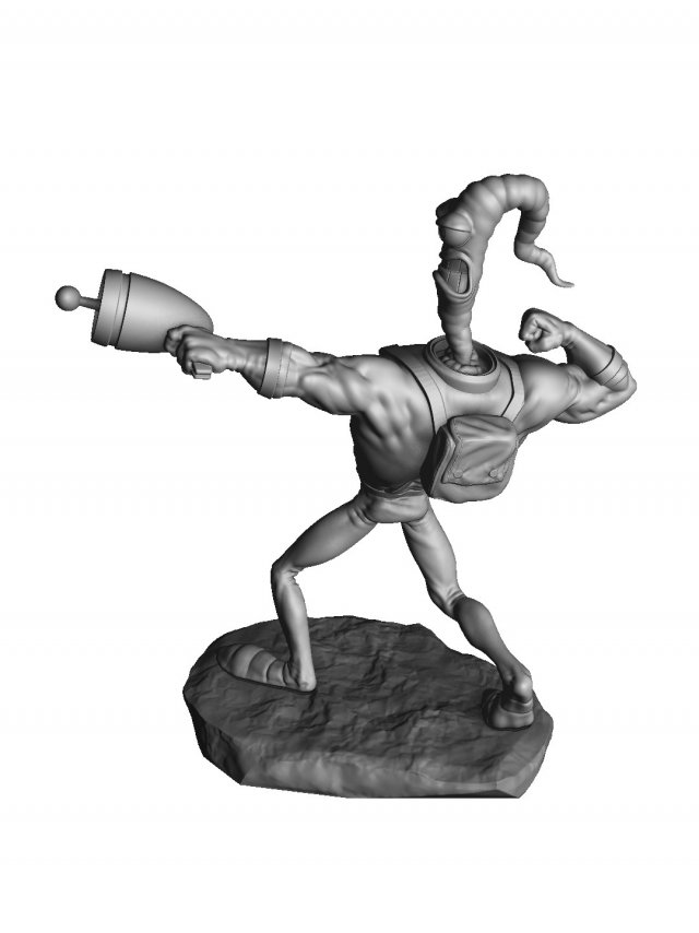 Earthworm jim stl 3d printable 3D Print Model in Monsters & Creatures ...