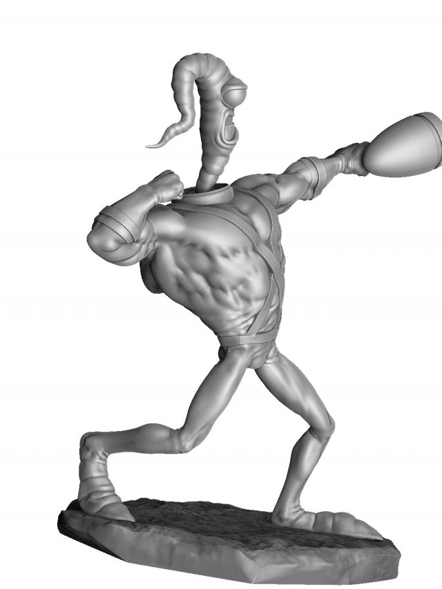 Earthworm jim stl 3d printable 3D Print Model in Monsters & Creatures ...