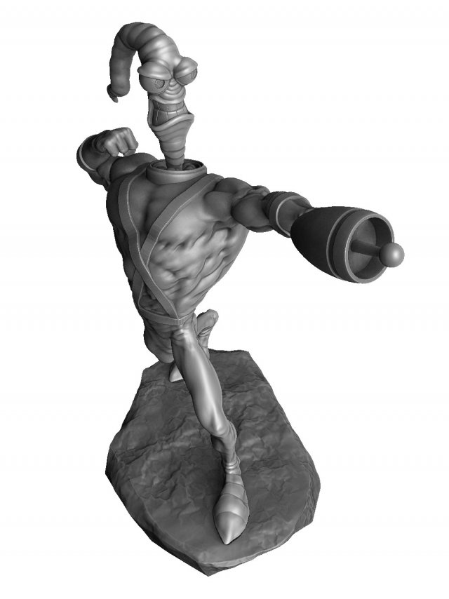 Earthworm jim stl 3d printable 3D Print Model in Monsters & Creatures ...